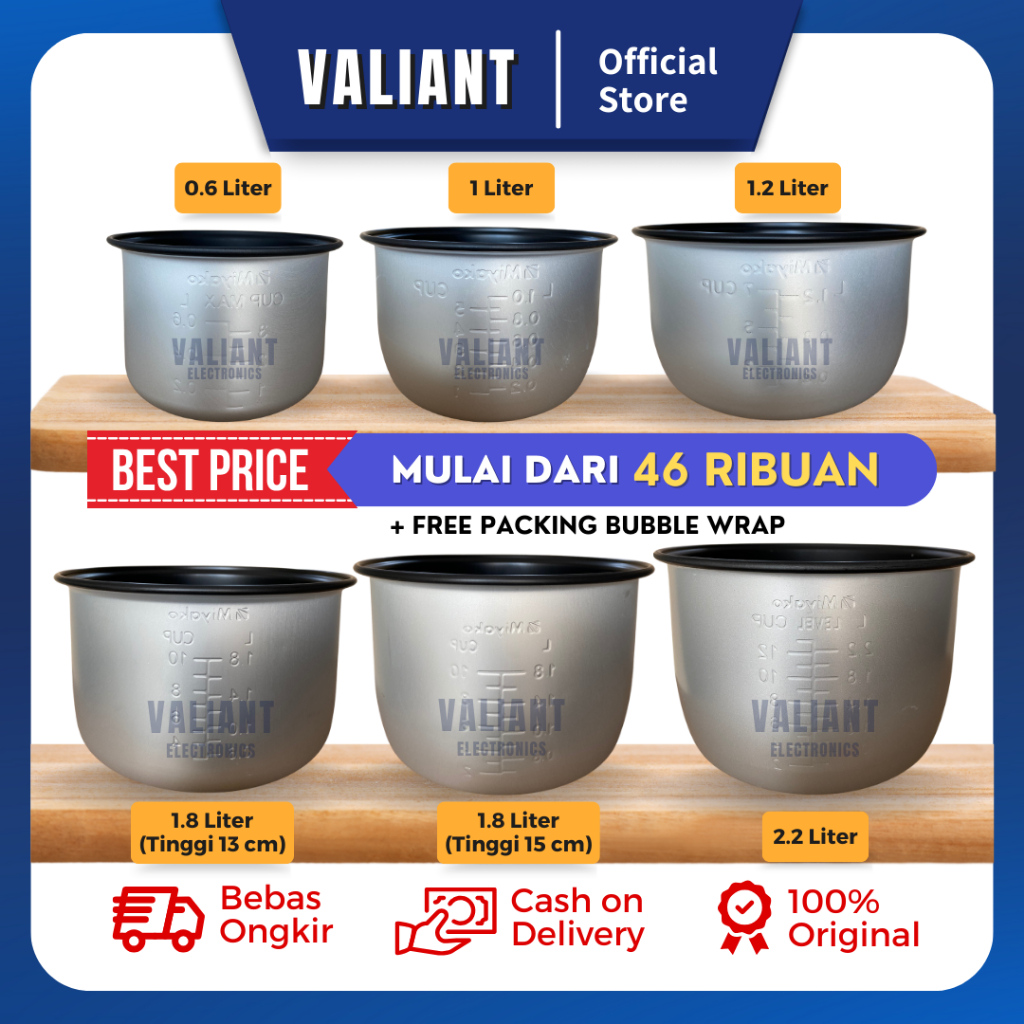 Jual Panci Rice Cooker Magic Com Miyako 0,6 1,2 1,8 2,2 Liter (DIJAMIN ...