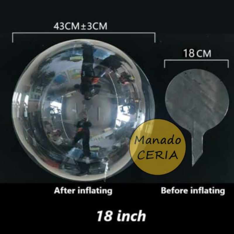 Jual Balon PVC 18 inch / Balon Transparan Bening / Bobo Balon 18 inch ...