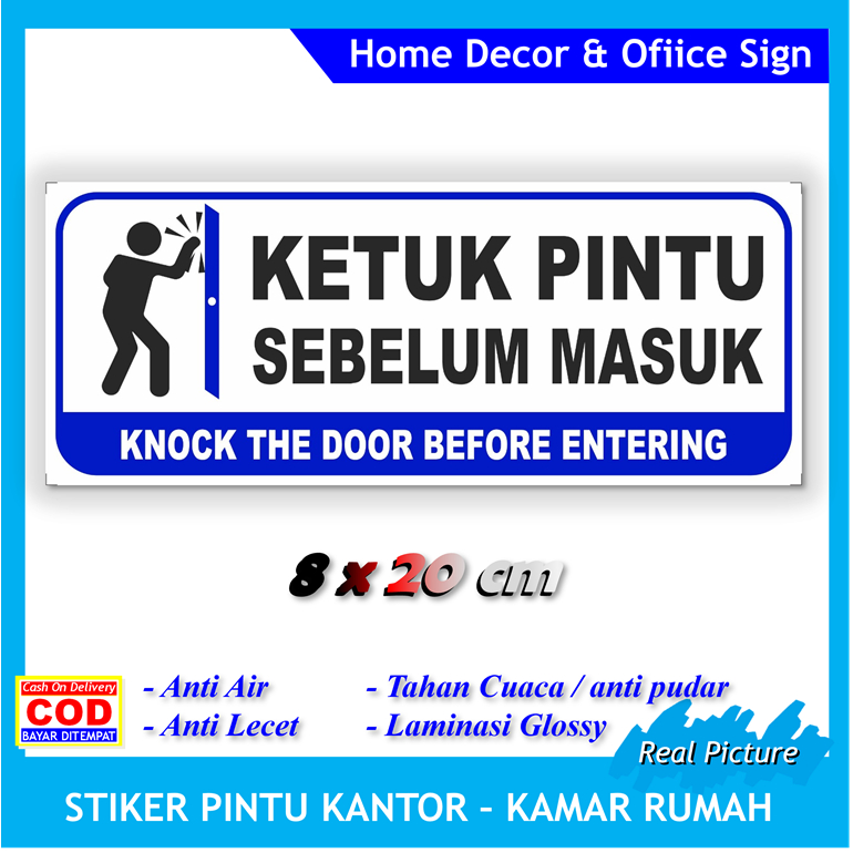 Jual Label stiker new ketuk pintu sebelum masuk sticker adab etika ...