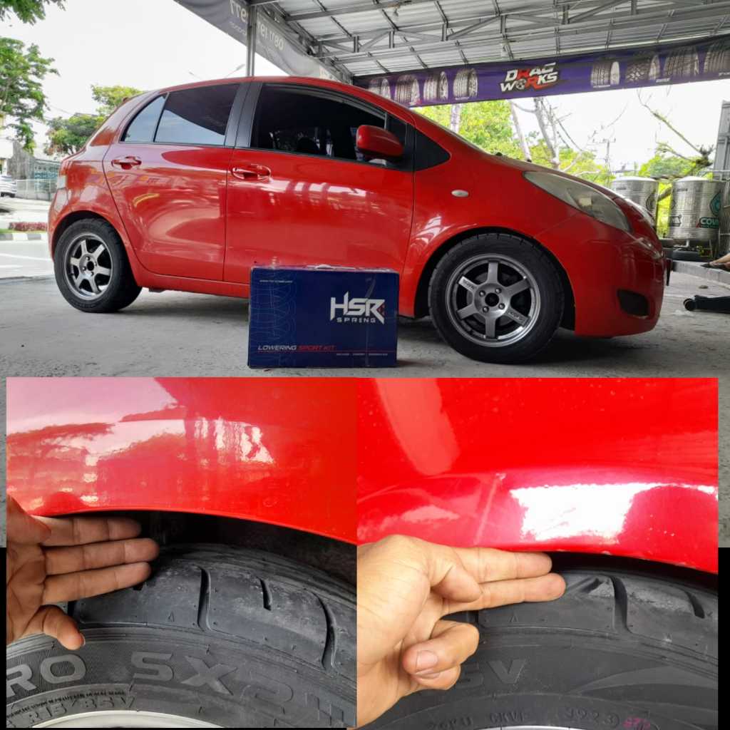 Jual per ceper Yaris bakpau Lowering kit HSR mobil Yaris/Vios red ...