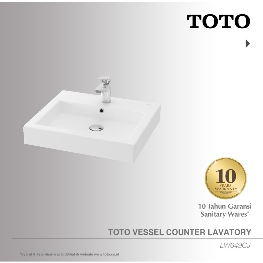 Jual TOTO Wastafel LW649CJ | Wastafel - Wastafel Cuci Tangan - Lavatory | Shopee Indonesia