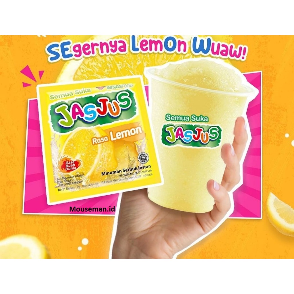Jual JASJUS Rasa Lemon Minuman Serbuk Instan JAS JUS Sachet 8gr ...
