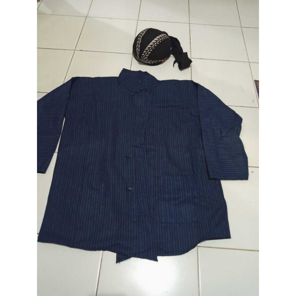 Jual 1 SET BAJU SURJAN LURIK LAKI + BLANGKON SLIWIR, PAKAIAN TENUN MODERN KLASIK KHAS ADAT JAWA ...