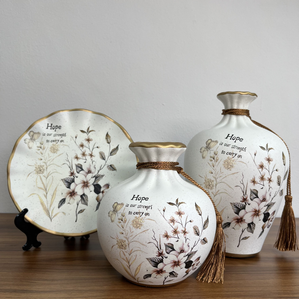 Jual Dekorasi Eropa Retro Set 3 PCS - Pajangan Hiasan 3IN1 Decor / Vas ...