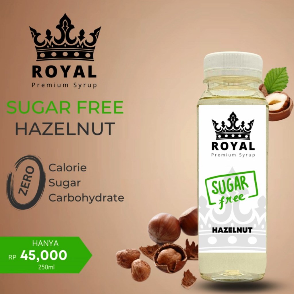 Jual ROYAL SUGAR FREE Hazelnut Keto Syrup / Sirup Hazelnut (250ml) | Shopee Indonesia
