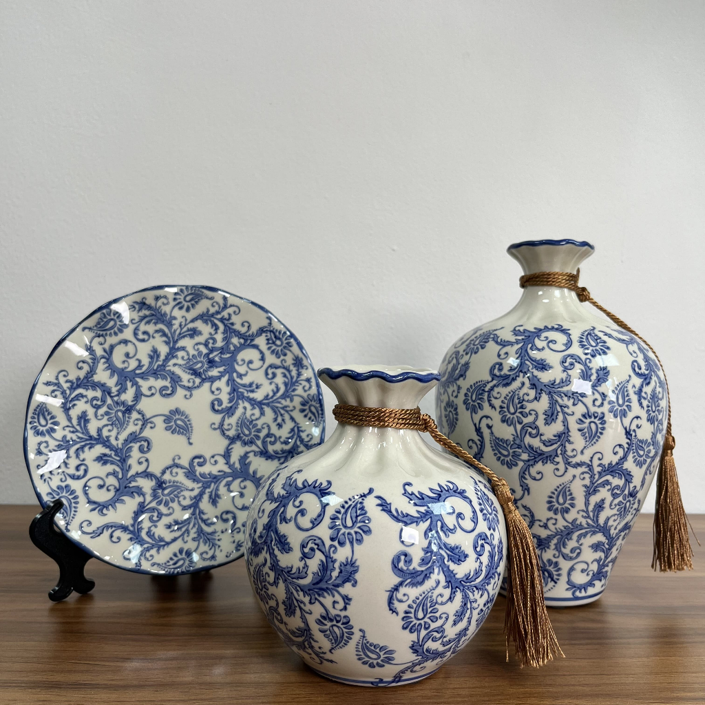 Jual Dekorasi Eropa Retro Set 3 PCS - Pajangan Hiasan 3IN1 Decor / Vas ...