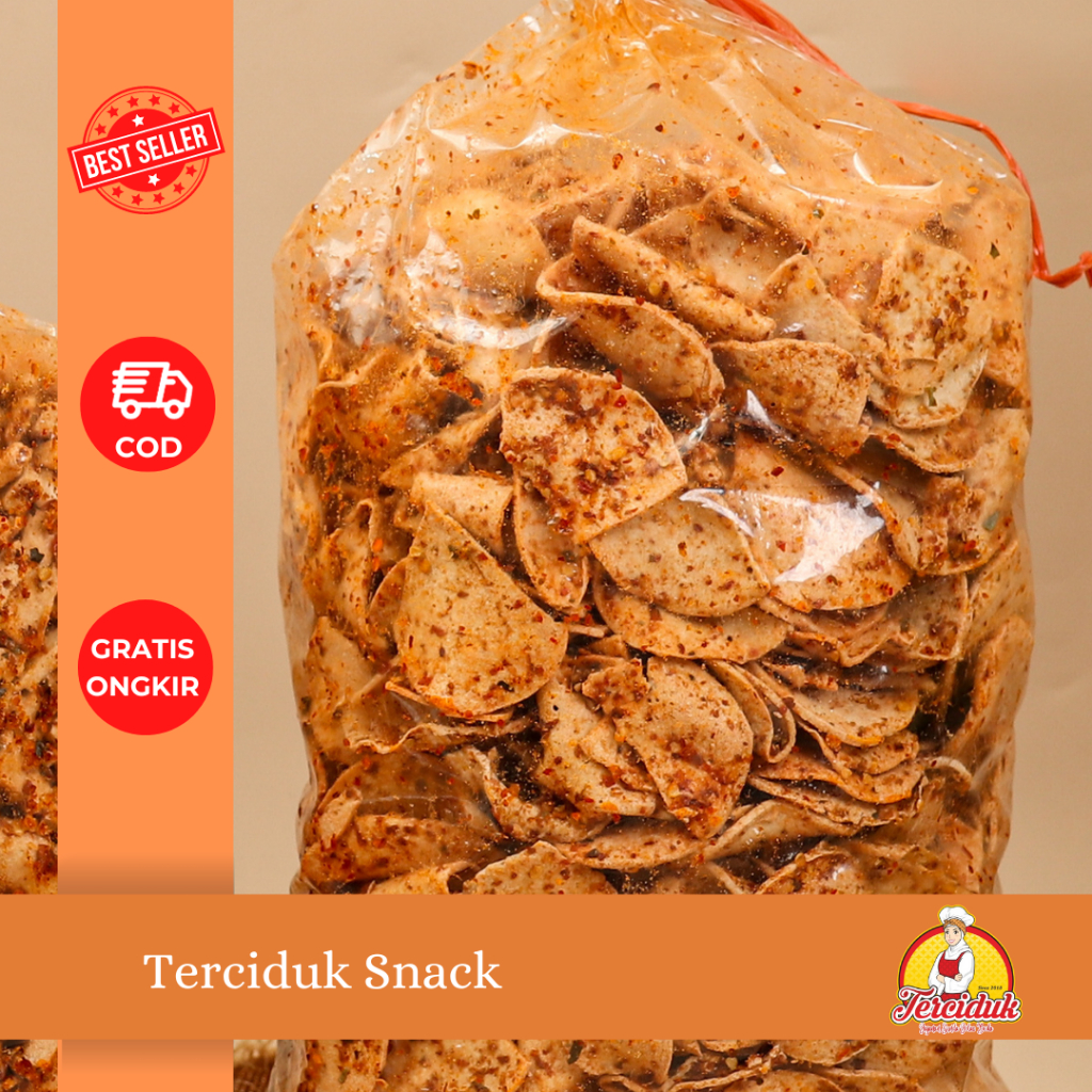 Jual TERCIDUK - KERIPIK BASRENG BULAT BUMBU BASAH DAUN JERUK PEDAS 250G ...