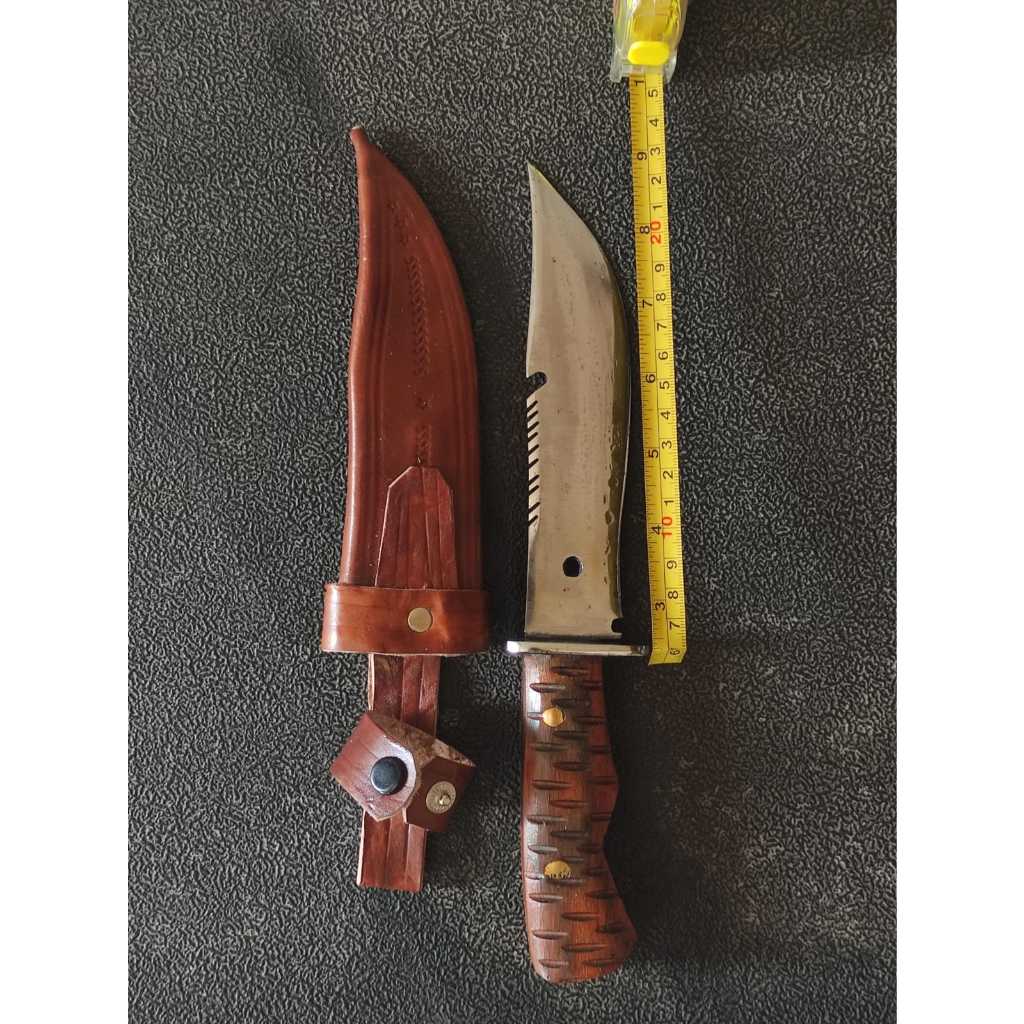 Jual Pisau Rambo / Pisau Bowie Penjelajah Hutan Panjang Total 25 cm ...