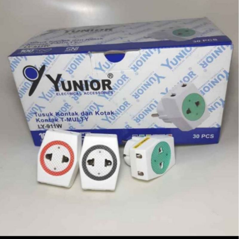 Jual colokan cabang 3 yunior steker colokan T Multi Loyal LY-911 W ...