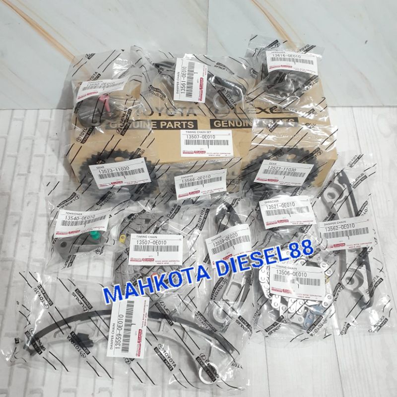 Jual TIMING CHAIN SET HILUX REVO INOVA REBORN RIBON 2GD RANTAI KETENG ...