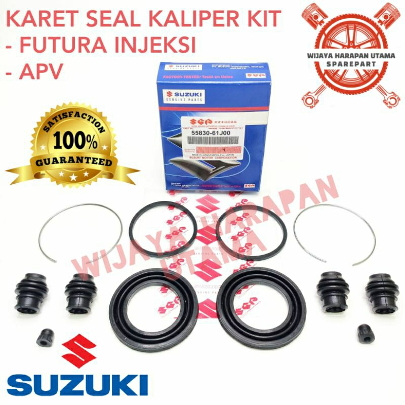Jual Caliper Kaliper Kit Karet Seal Kit Rem Cakram Depan APV Futura Injeksi Original Garansi ...