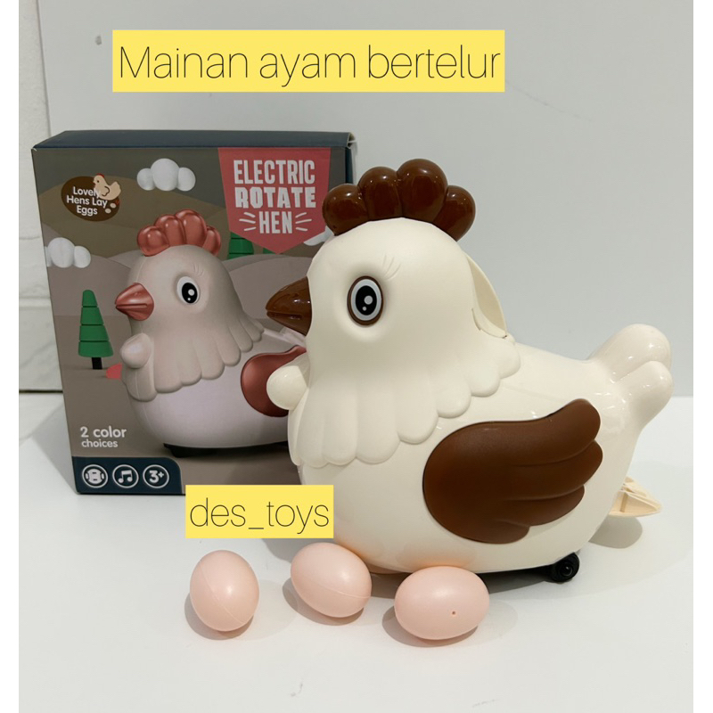 Jual NEW!! MAINAN ANAK AYAM BERTELUR ELECTRIC ROTATE HEN CHICKEN ...