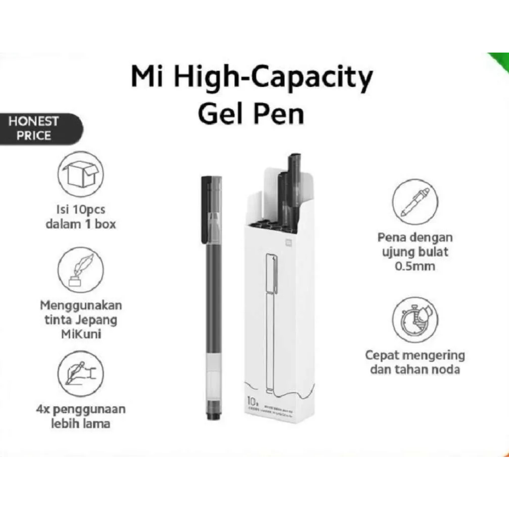 Jual XiAOMi Mi High-capacity Gel Pen (10-Pack) | Shopee Indonesia