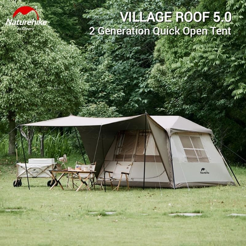 Jual TENDA NATUREHIKE VILLAGE 5.0 CNK2300ZP022 ROOF RIDGE QUICK OPEN AUTOMATIC TENT TENDA ...