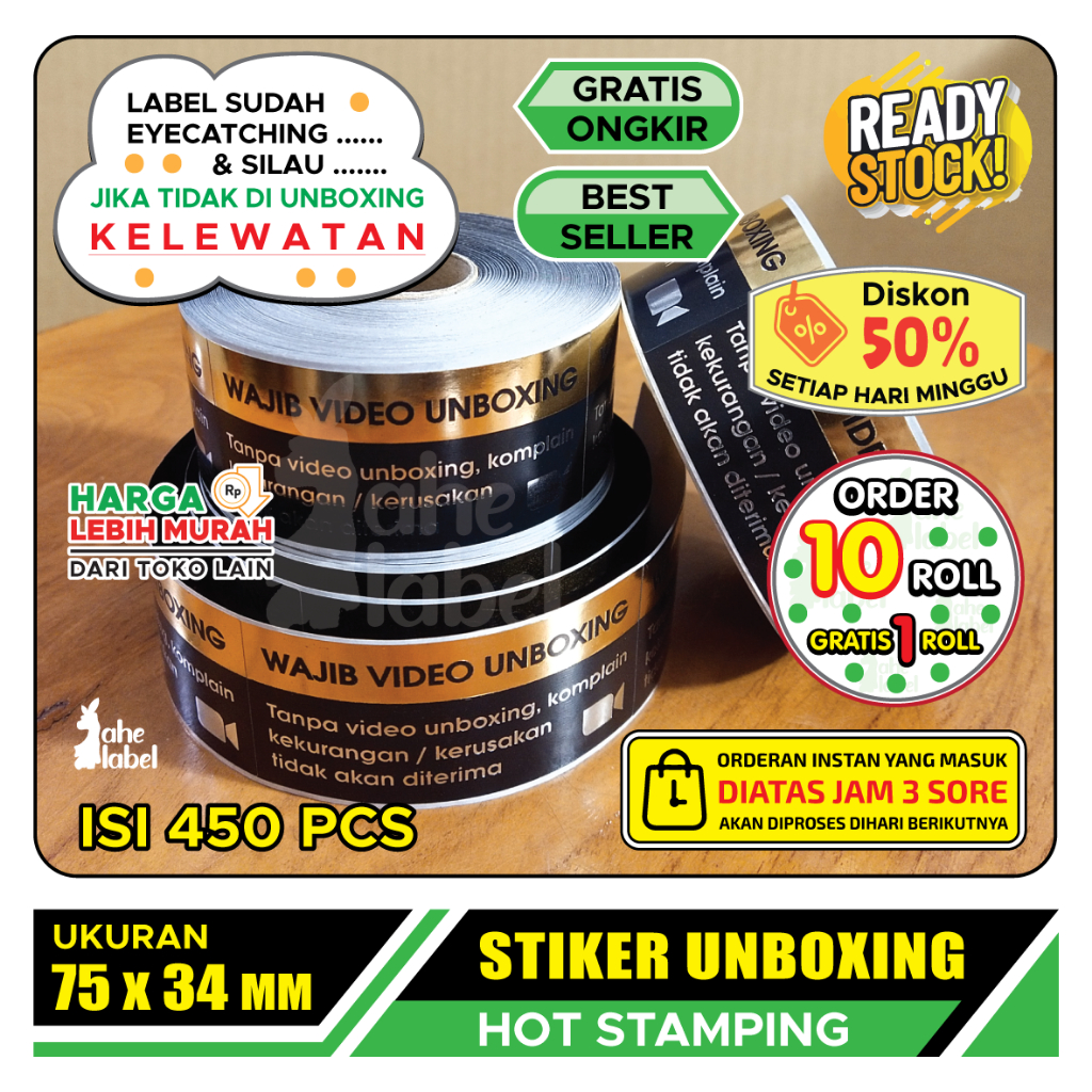 Jual STICKER UNBOXING STIKER LABEL UNBOXING STIKER PENGIRIMAN LABEL ...