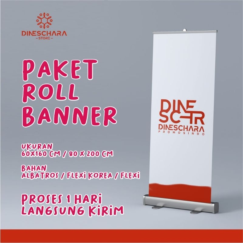 Jual ROLL BANNER PREMIUM - CETAK ROLL UP BANNER - ROLL BANNER - BANNER - SPANDUK | Shopee Indonesia