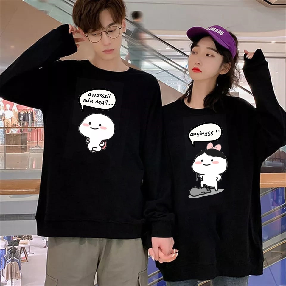 Jual switer couple pasangan pria wanita ulzzang / switer couple pria ...