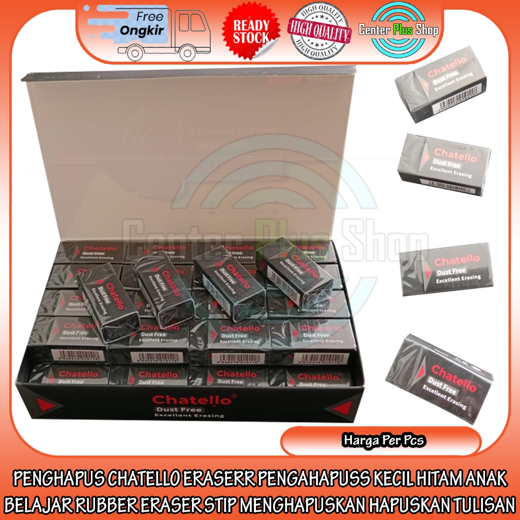 Jual Chatello Hitam ER1011 Penghapus Tipe X Tipex Sekolah Pencil ATK ...