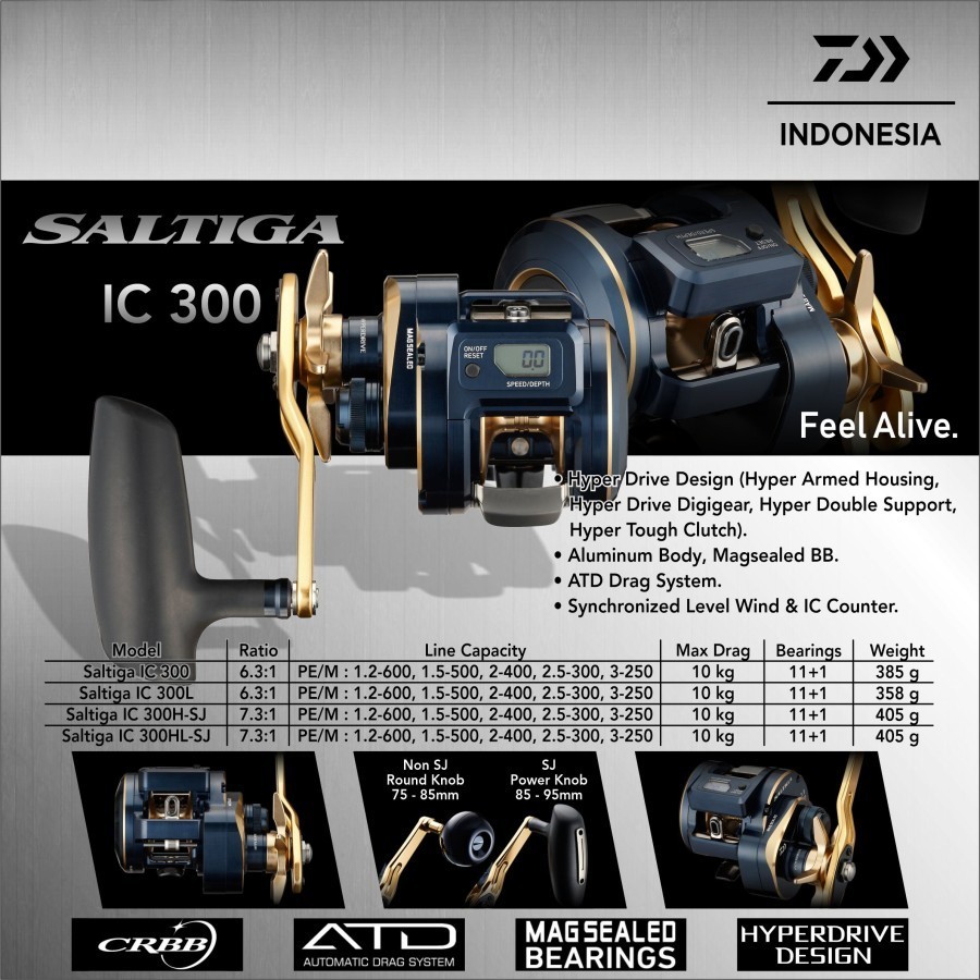 Jual Reel Daiwa Saltiga 2021 IC 300 SJ/ HLSJ / HSJ GARANSI DAIWA RESMI | Shopee Indonesia