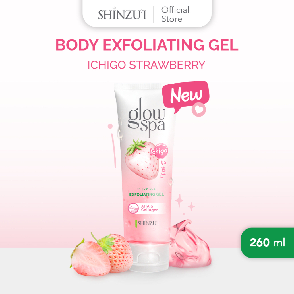 Jual Shinzui Glow Spa Exfoliating Gel 260ml,130ml Series | Honey | Ichigo | Cica | Gel ...