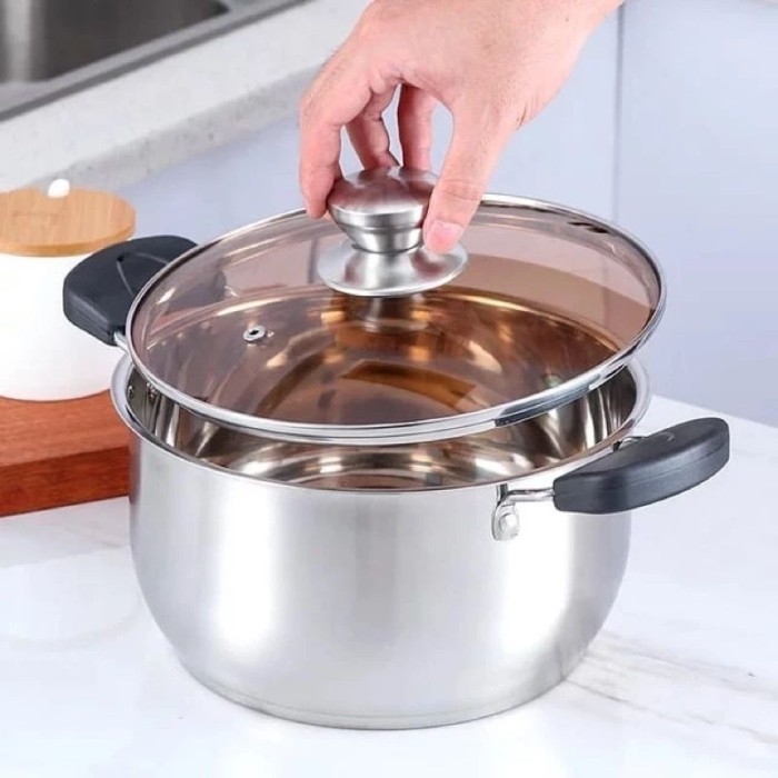 Jual KOREAN SOUP POT PANCI SOP STAINLESS VIENNA UKURAN 22, 24, 26, 28 ...