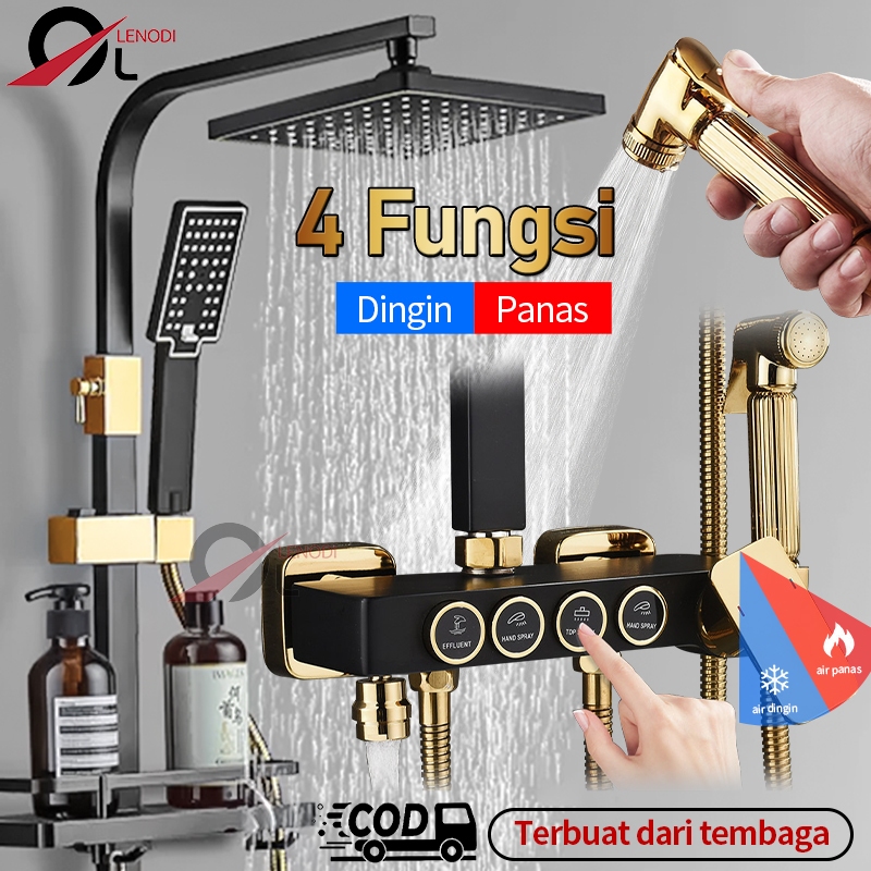 Jual Shower Mandi Set 4 Fungsi Panas-Dingin Dengan Faucet / Hitam ...