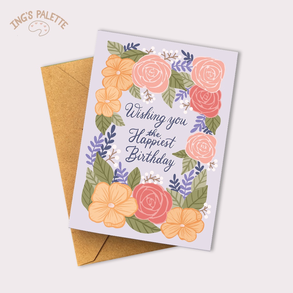 Jual Ing's Palette Birthday Card - BF01 | Kartu Ucapan Ulang Tahun ...