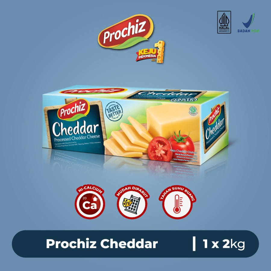 Jual Keju PROCHIZ CHEDDAR Kemasan 2 Kg | Shopee Indonesia