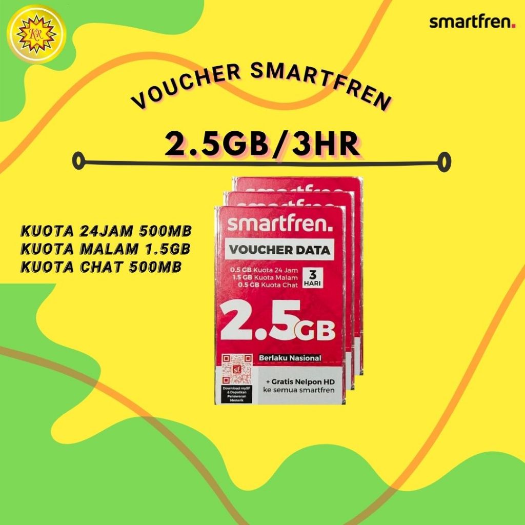 Jual VOUCHER SMARTFREN 2,5GB 3HARI | Shopee Indonesia