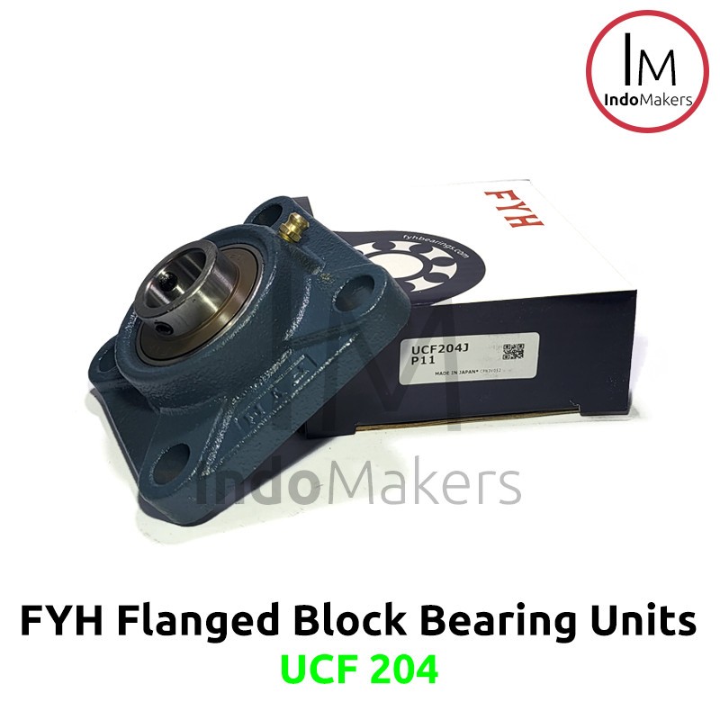 Jual Flanged Block Bearing Unit UCF 204 - As 20mm FYH Japan | Shopee Indonesia