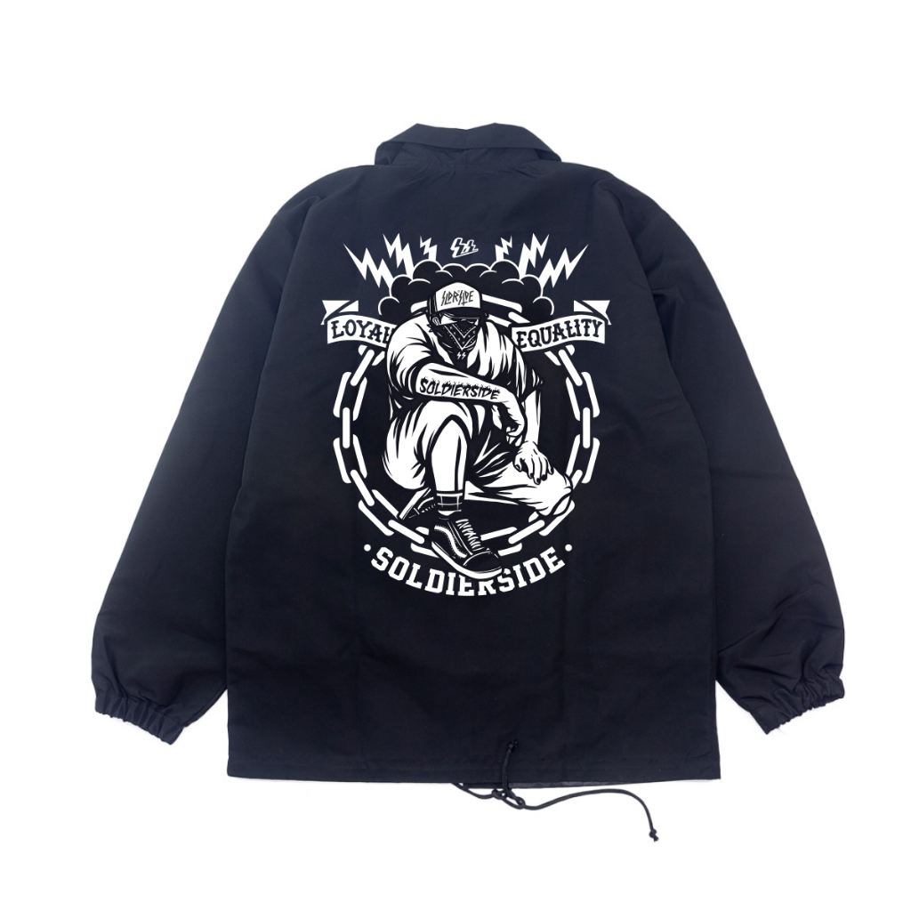 Jual Soldierside Coach Jacket Windbreaker Hitam "Fight" Black WB159 ...