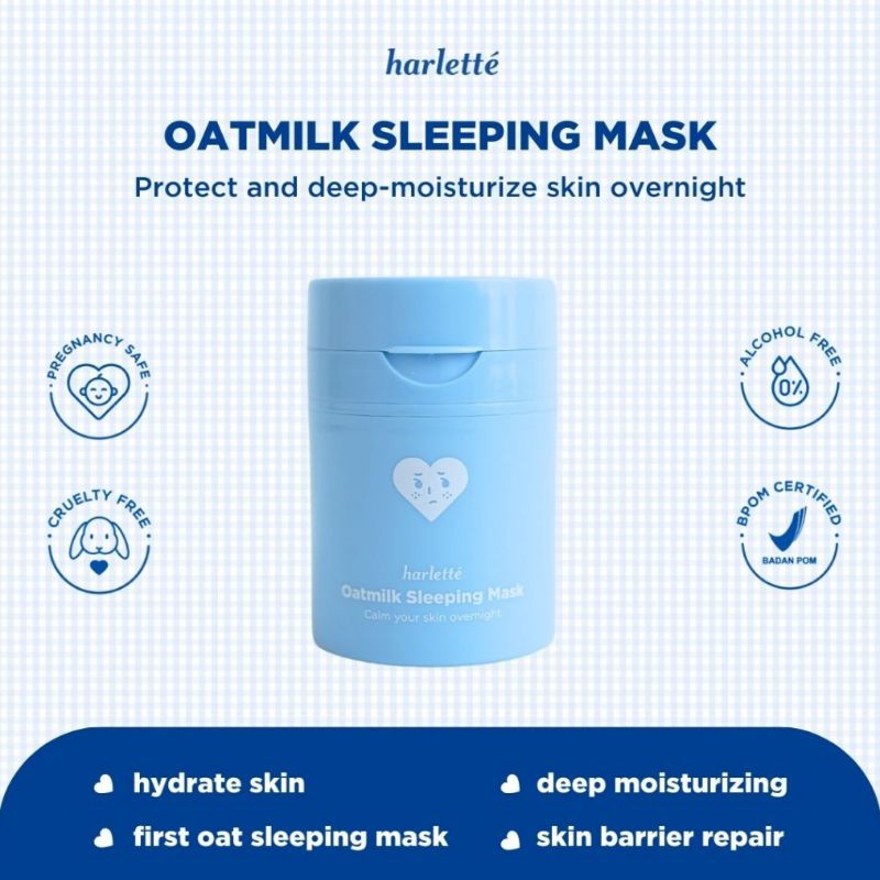 Jual HARLETTE Oatmilk Sleeping Mask | Shopee Indonesia