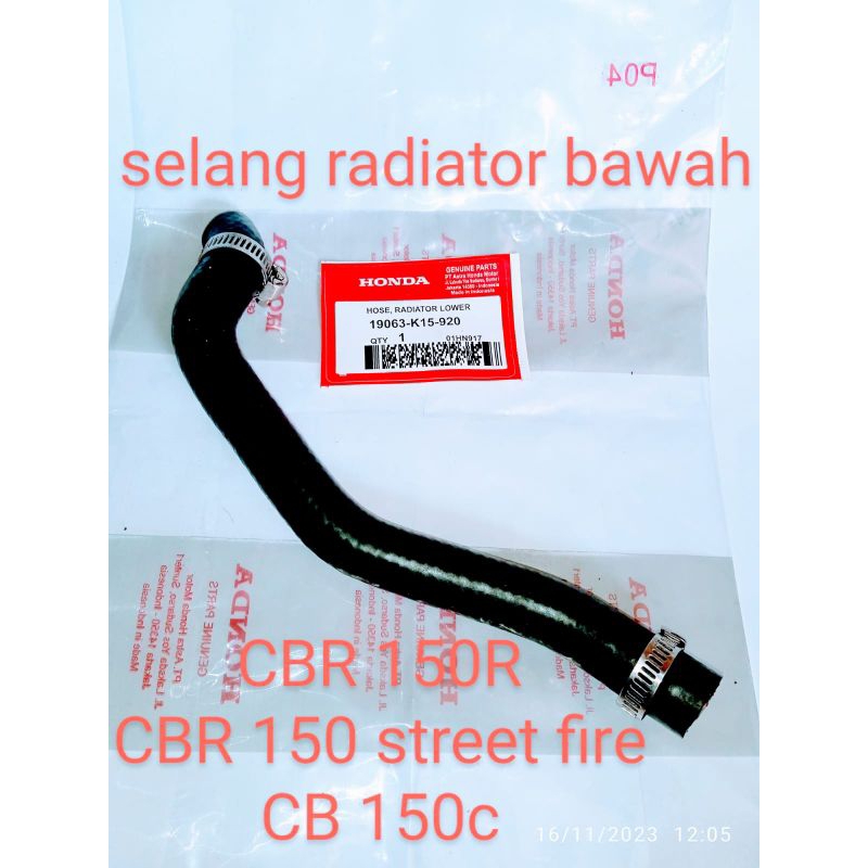Jual selang radiator bawah hose radiator CB CBR 150R CB 150X CBR street fire | Shopee Indonesia