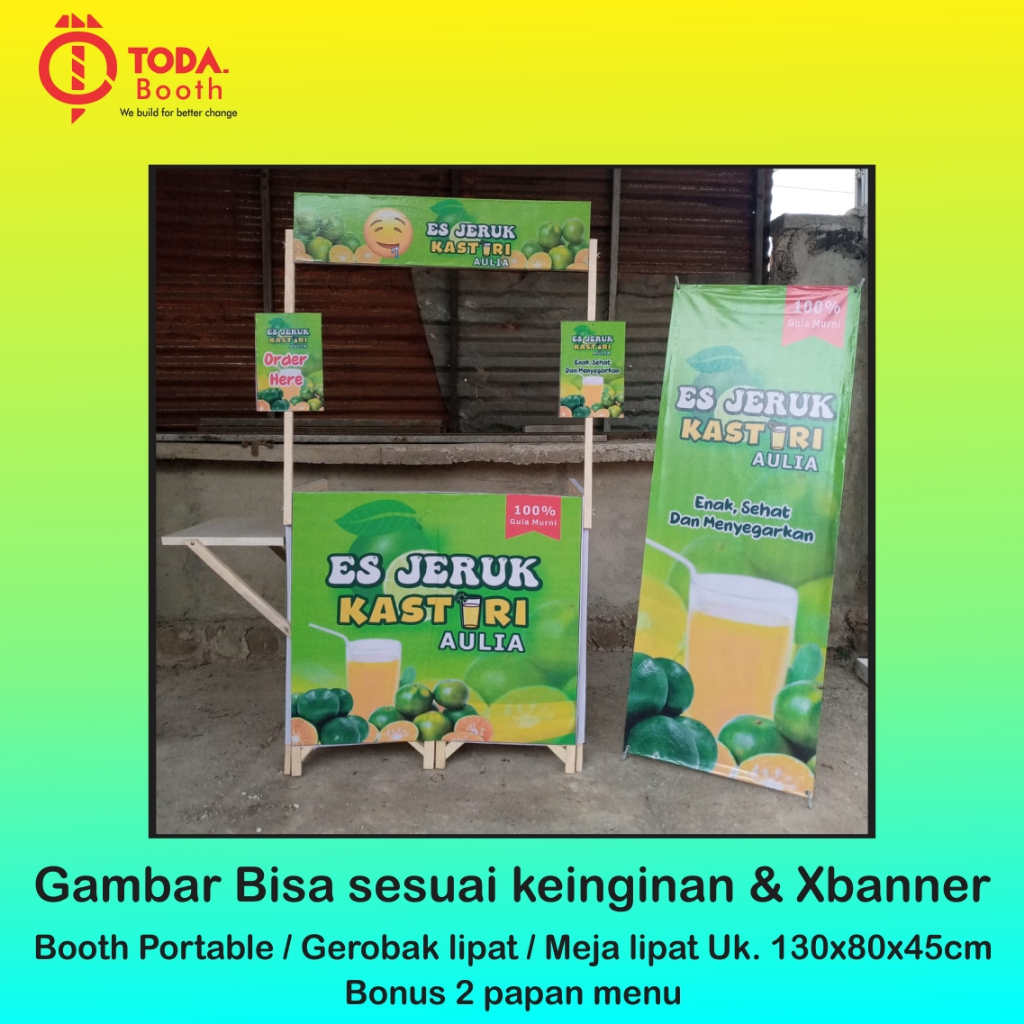 Jual BOOTH PORTABLE / GEROBAK LIPAT / MEJA LIPAT, booth portabel ...