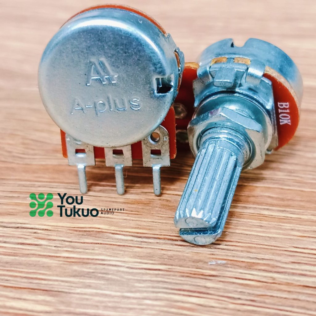 Jual POTENSIO MONO 5K 10K 20K 50K 100K 500K 1M A-PLUS / POTENSIOMETER MONO APLUS | Shopee Indonesia