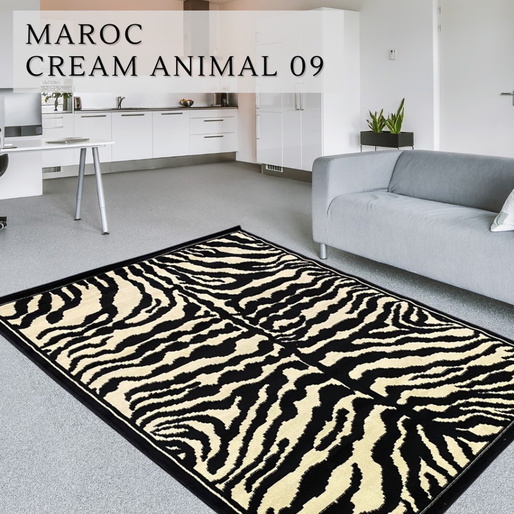 Jual KARPET ANIMAL MOTIF ZEBRA uk.160x210 Hitam Krem, KARPET BULU ...