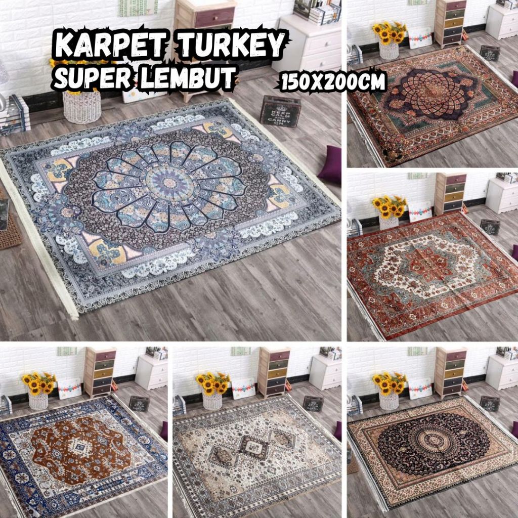Jual Karpet Lantai Super Lembut 150x200CM Karpet Ambal Turkey Tebal ...