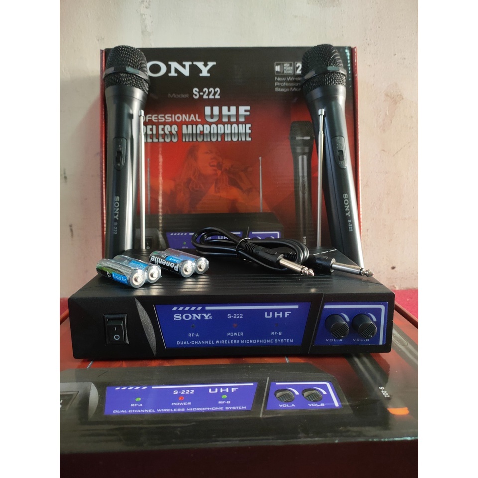 Jual Mic Wireless Sony S-222 / Microphone Wireless Sony S-222 ...