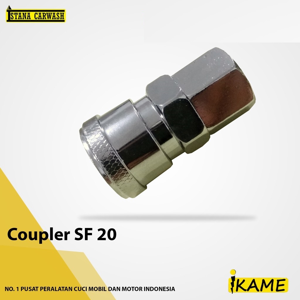 Jual QUICK COUPLER SF20 sambungan selang kompresor recoil kopler SF 20 ...