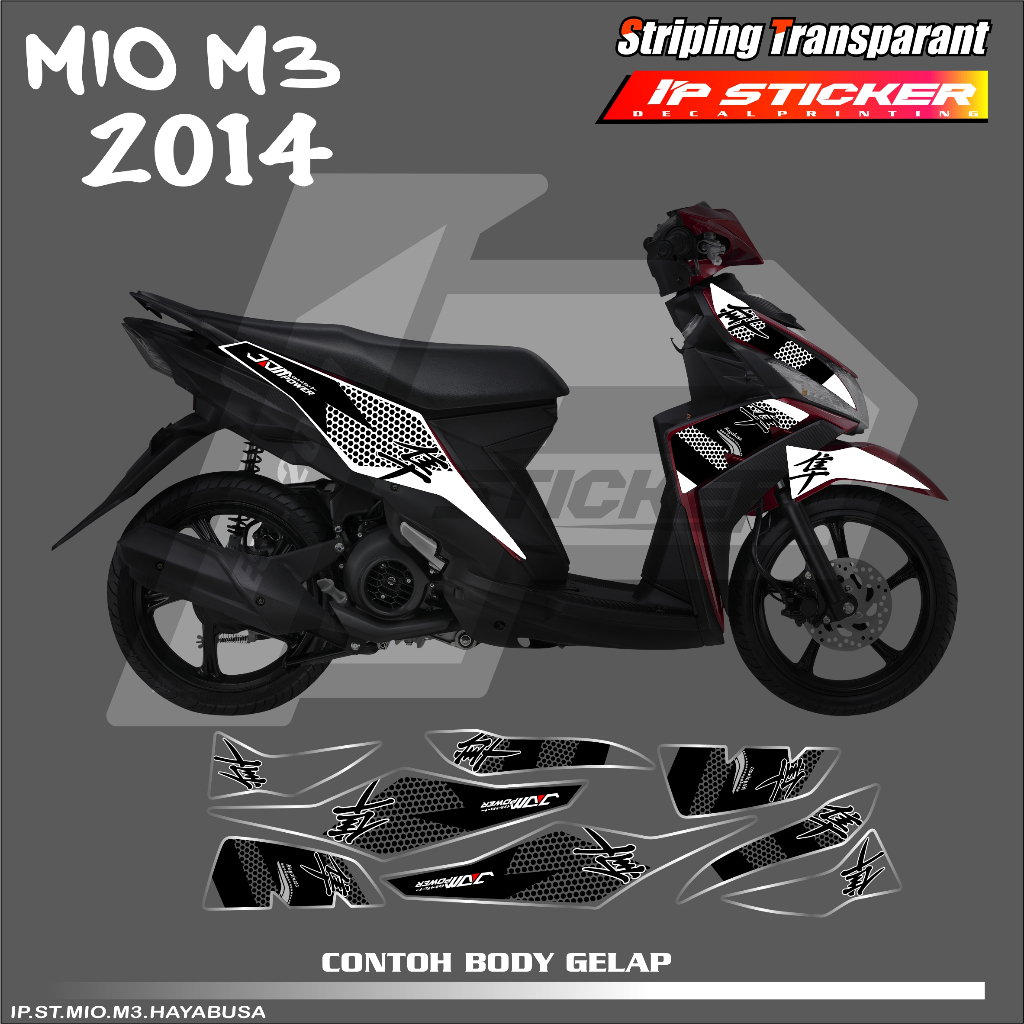 Jual MIO M3 (COD) STIKER STRIPING MOTOR YAMAHA MIO M3 - STIKER LIST ...