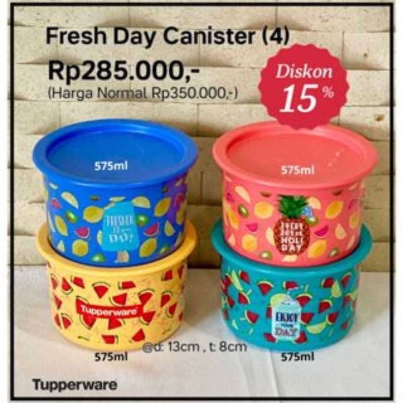 Jual Tupperware Fresh day canister 1 pcs | Shopee Indonesia