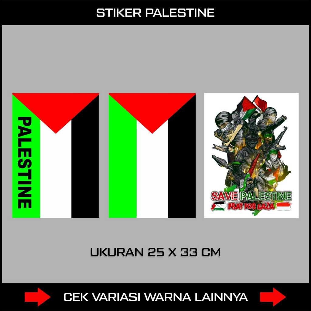 Jual Stiker Bendera Palestine Indonesia Malaysia Ukuran Jumbo 25cm X ...