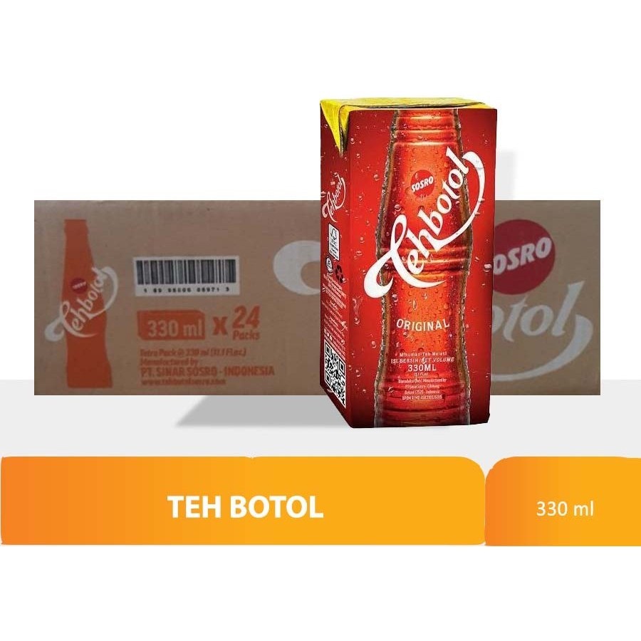 Jual Teh Botol Kotak Sosro 330 ml 1 Dus Isi 24 Pcs | Shopee Indonesia