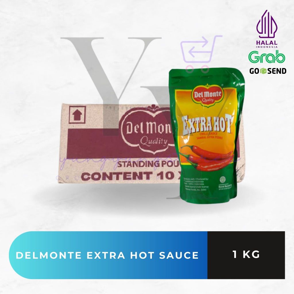Jual 1 Dus Isi 10 Bungkus Delmonte Saus Sambal Pedas / Extra Hot 1 kg | Shopee Indonesia