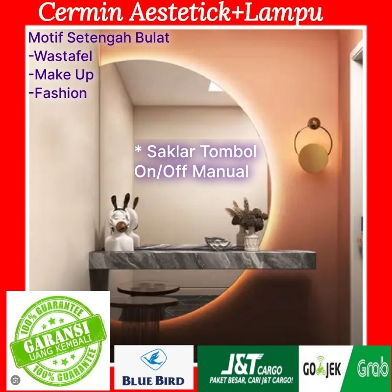Jual Cermin Aestetick Setengah Bulat Rias Make Up Dekorasi Aestetick ...