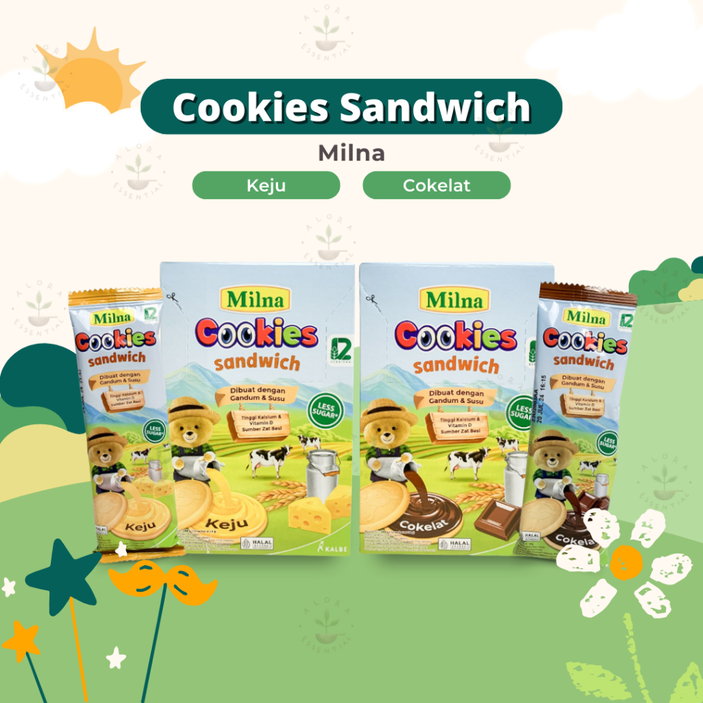 Jual Milna Cookies Sandwich Sachetan - Biskuit Snack Cemilan Anak ...
