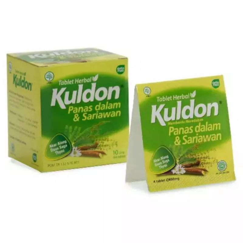 Jual Kuldon Tablet Herbal Sariawan dan Panas Dalam 1box isi 10strip ...