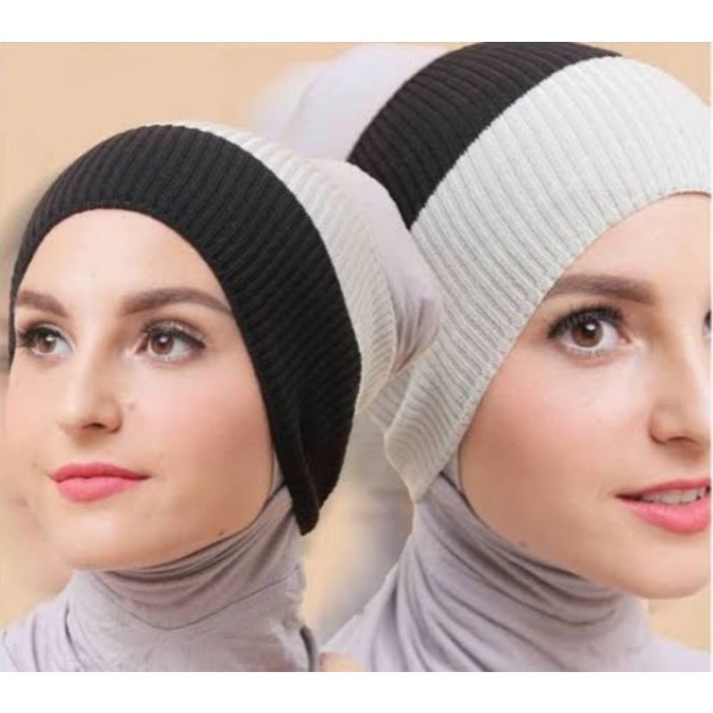 Jual Ciput Hijab 2 Warna Dewasa Inner Rajut Dalaman Jilbab Kerudung ...