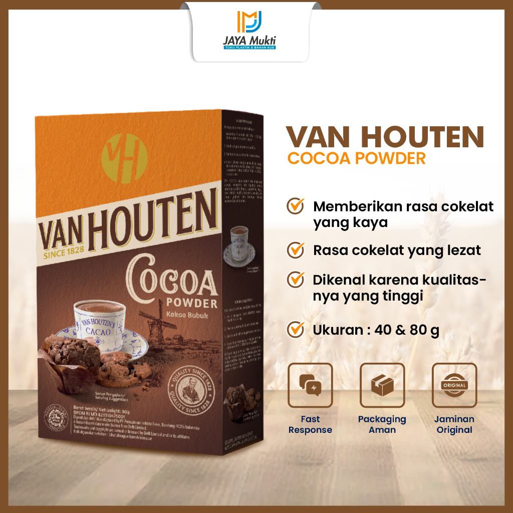 Jual Coklat Bubuk Van Houten Cocoa Powder Bahan Kakao Asli | Shopee ...