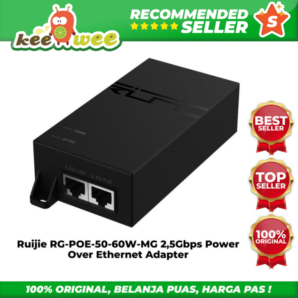 Jual Ruijie RG-POE-50-60W-MG 2,5Gbps Power Over Ethernet Adapter ...